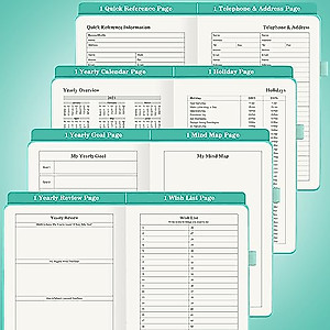 Planner, Undated Daily Planner with To Do List, 365 Days Planner for ADHD, Agenda for Women Men, Hourly Planner Notebook for Goal Setting, Productivity Organizer with Calendar, 8.3" x 5.8" (Blue)