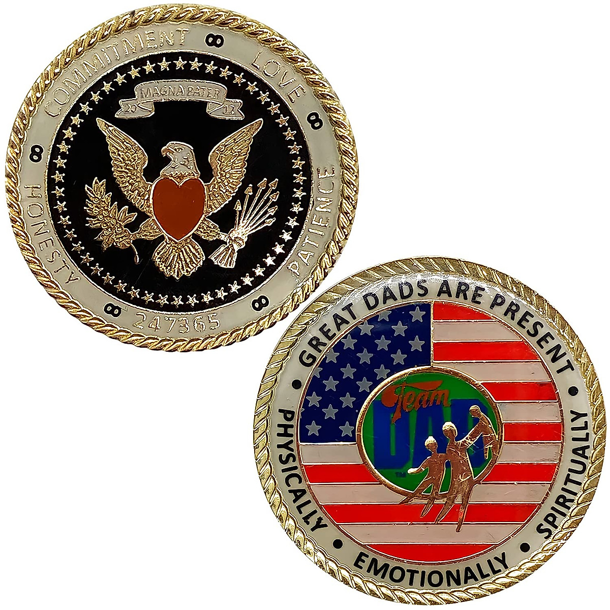 LakiKid Best Gifts for Dad - Great Dad Pocket Medallion, Unique & Stylish Dad Gifts from Daughter or Wife. Perfect Appreciation Keepsake for Dads.