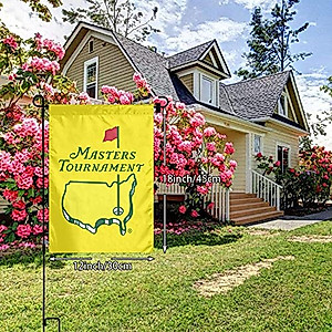 MQBH Masters Tournament Augusta National Golf Garden Flags Home Yard Patio Lawn Outdoor Decorative 12x18 Inches