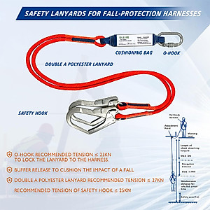 DIJJIG safety harness fall protection harness roofing harness construction harness construction harness fall protection safety harness lanyard arnes de seguridad para construccion ANSI/ASSP Compliant