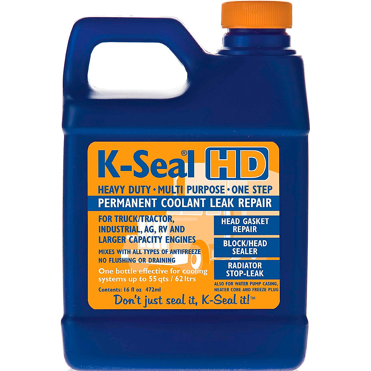 K-Seal ST5516 Heavy-Duty Multi-Purpose One Step Permanent Coolant Leak Repair, 8oz, Pour and Go, Mixes with All Antifreeze, No Flushing Required