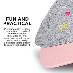 Hasbro Baby Girls Cap, Peppa Pig Adjustable Toddler Hat for Ages 2-4 Baseball Cap, White, 2-4T US