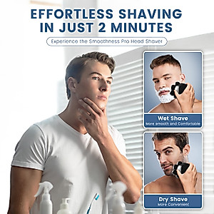 Mr.wintek 8D Head Shavers,Upgrade Head Shavers for Bald Men, Head Electric Razors with Nose Hair Trimmer, Waterproof Wet/Dry Mens Grooming Kit, Anti-Pinch, LED Display, USB Rechargeable (Black)