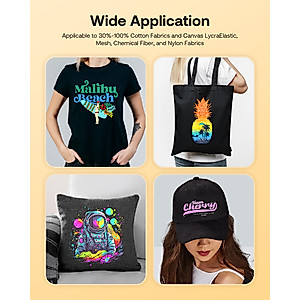 Hiipoo Heat Transfer Paper for T Shirts 25 Sheets, 8.5"x11" Printable Heat Transfer Vinyl for Inkjet Printer Iron on Transfers for Dark Fabric