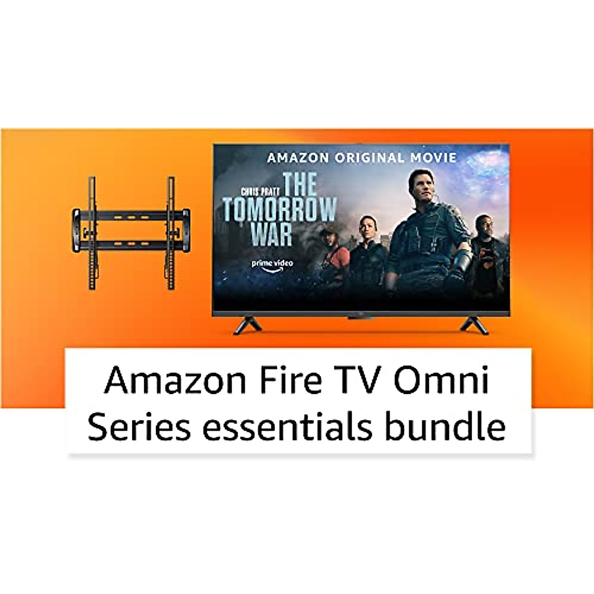Amazon Fire TV 55" Omni Series 4K UHD smart TV bundle with Universal Tilting Wall Mount and Red Remote Cover