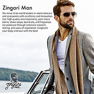 Zingari Man The Gent Beard Elixir - Argan Beard Oil for Men - Natural Jojoba Oil, Bayberry Fruit Wax, Fragrance - Gifts for Boyfriend, Dad - Glass Bottle with Pump (2oz)