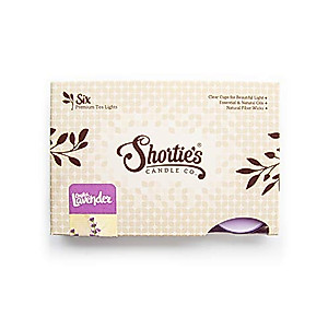 Pure English Lavender Premium Tealight Candles - Highly Scented with Essential & Natural Oils - 6 Purple Tea Lights - Beautiful Candlelight - Made in The USA - Flower & Floral Collection