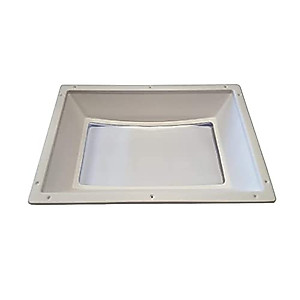 SCT RV Skylight Bundle - Clear Outer Dome 14" x 22", Flange 17" x 25" and Inner Dome with Window 14" x 22" + Dicor 501LSW-1 Lap Sealant