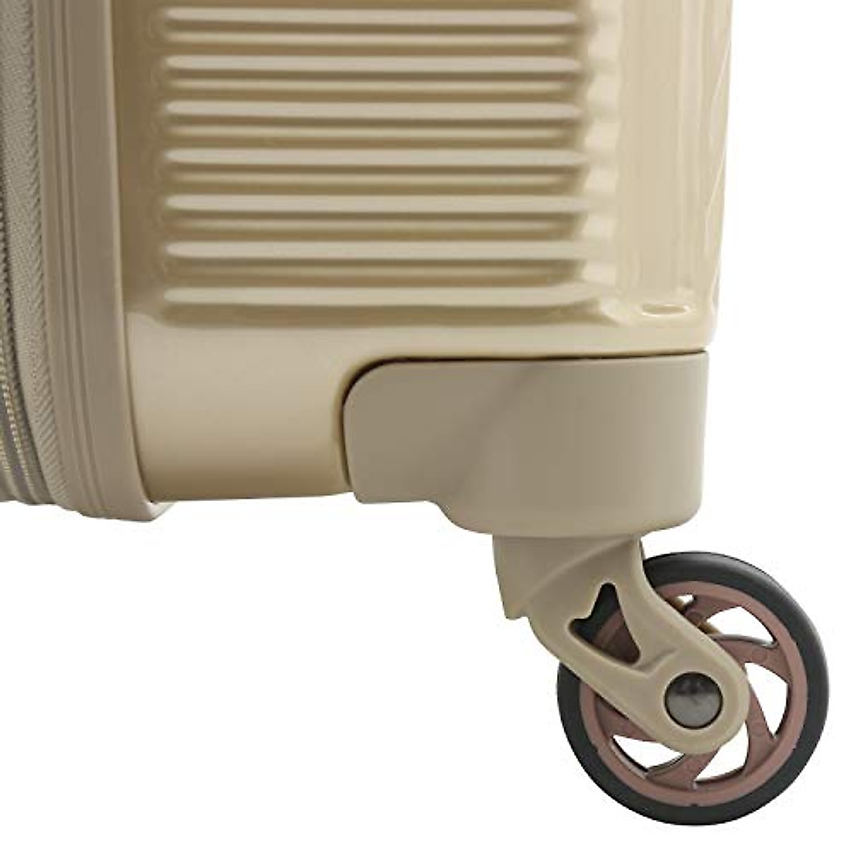 kensie Women's Dawn Hardside Spinner Luggage, Pale Gold, 3-Piece Set (20/24/28)