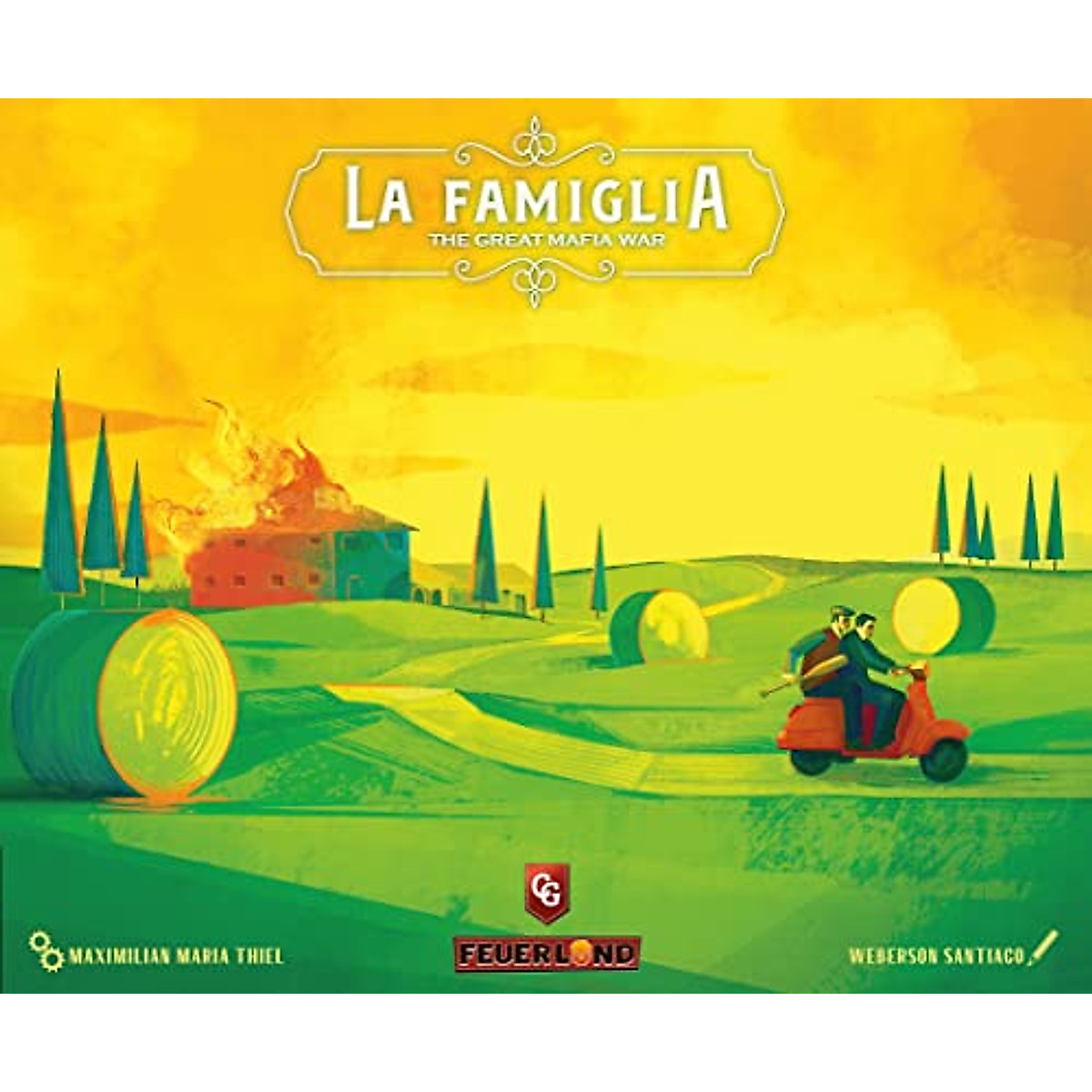 Capstone Games La Famiglia: The Great Mafia War - Capstone Games, 2-vs-2 Team Strategy Board Game, Based in 1980's Sicily, 4 Players, 90-180 Minute Game Play Time, Ages 16+