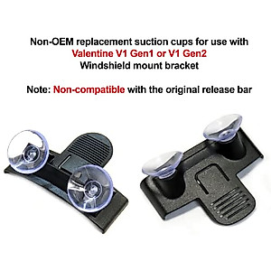 Ramtech 4 Pack Car Windshield Adhesive Suction Cups Replacement Kit for Valentine One V1 Gen1 and V1 Gen2 Radar Laser Detector Mount, SCV1