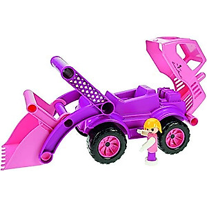 Lena Eco Active Princess Pink Front Loader Truck is a Eco Friendly BPA and Phthalates Free Environment Friendly Biodegradable Green Toy Manufactured from Premium Grade Resin and Wood