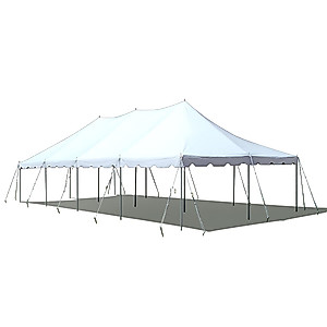 TentandTable 20' x 40' Premium Canopy Tent, White, Outdoor Pole Tent, 80-160 Person Capacity for Parties, Weddings, Events, Commercial and Residential Use, Large Heavy Duty Vinyl Canopy Tents
