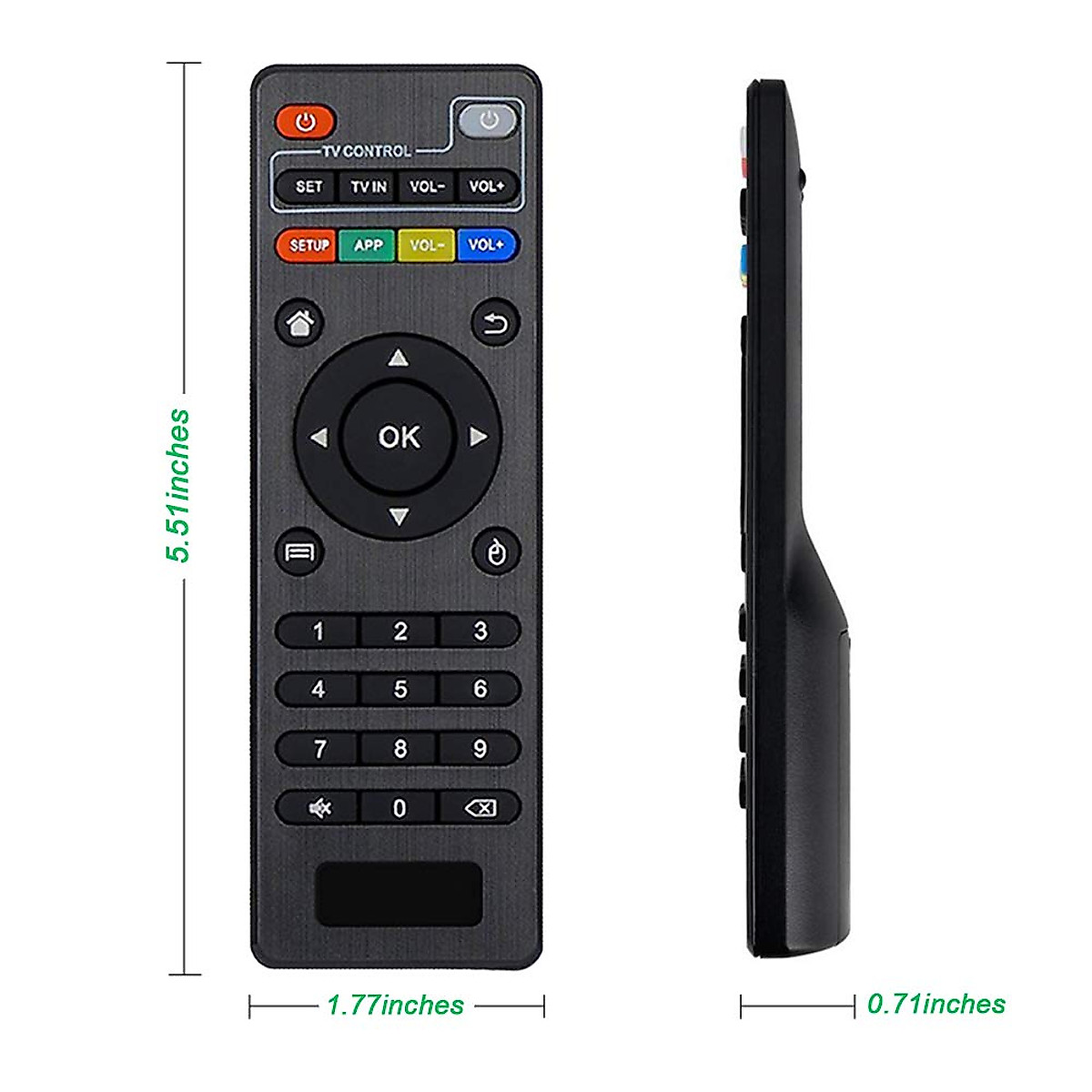 Bincolo Original Replacement Remote Control Controller for Android TV Box MXQ, MXQ PRO, MXQ-4K, M8S, M8N, T95, T95M, T95N, T95X, X96, X96mini, H96, H96 Pro, Black