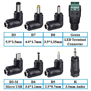 SoulBay 12W Universal AC Adapter 3V 4.5V 5V 6V 7.5V 9V 12V Switching DC Power Supply Charger Cord with 8 Tips for 3-12V Household Electronics - 1A Max