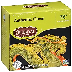 Celestial Seasonings Green Tea, Authentic, Contains Caffeine, 40 Count (Pack of 6) (Packaging May Vary)