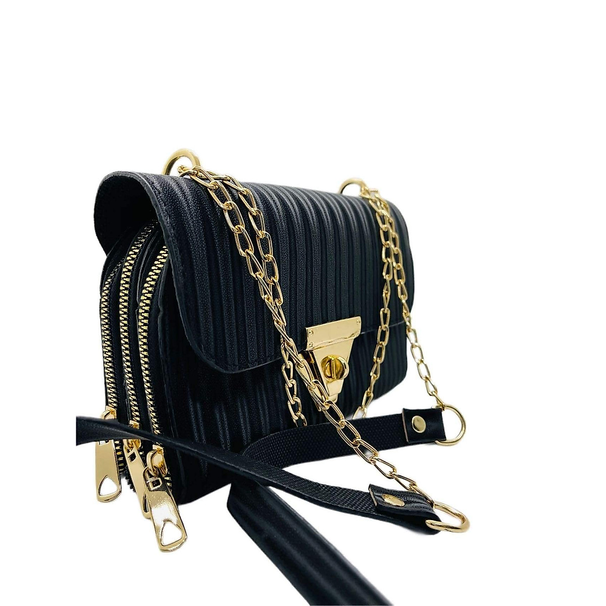 women black leather hand and shoulder bag