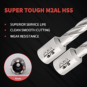 Annular Cutter Set 13 Pcs by S&F STEAD & FAST, Cutting Depth 1", Cutting Diameter 7/16" to 1-1/16" Inch, Mag Drill Bits Kit, Single Pc - 1-1/4" Cutting Diameter, 2" Cutting Depth