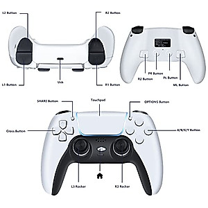 Aoidaruy Wireless Controller for PS4, Compatible with PS4/PS3/PC/Mac/IOS/Android/Switch, PS4 Remote Joystick Controller Dualshocked, Gaming Controller Auto Fire Turbo Button and Custom Ps4 Controller