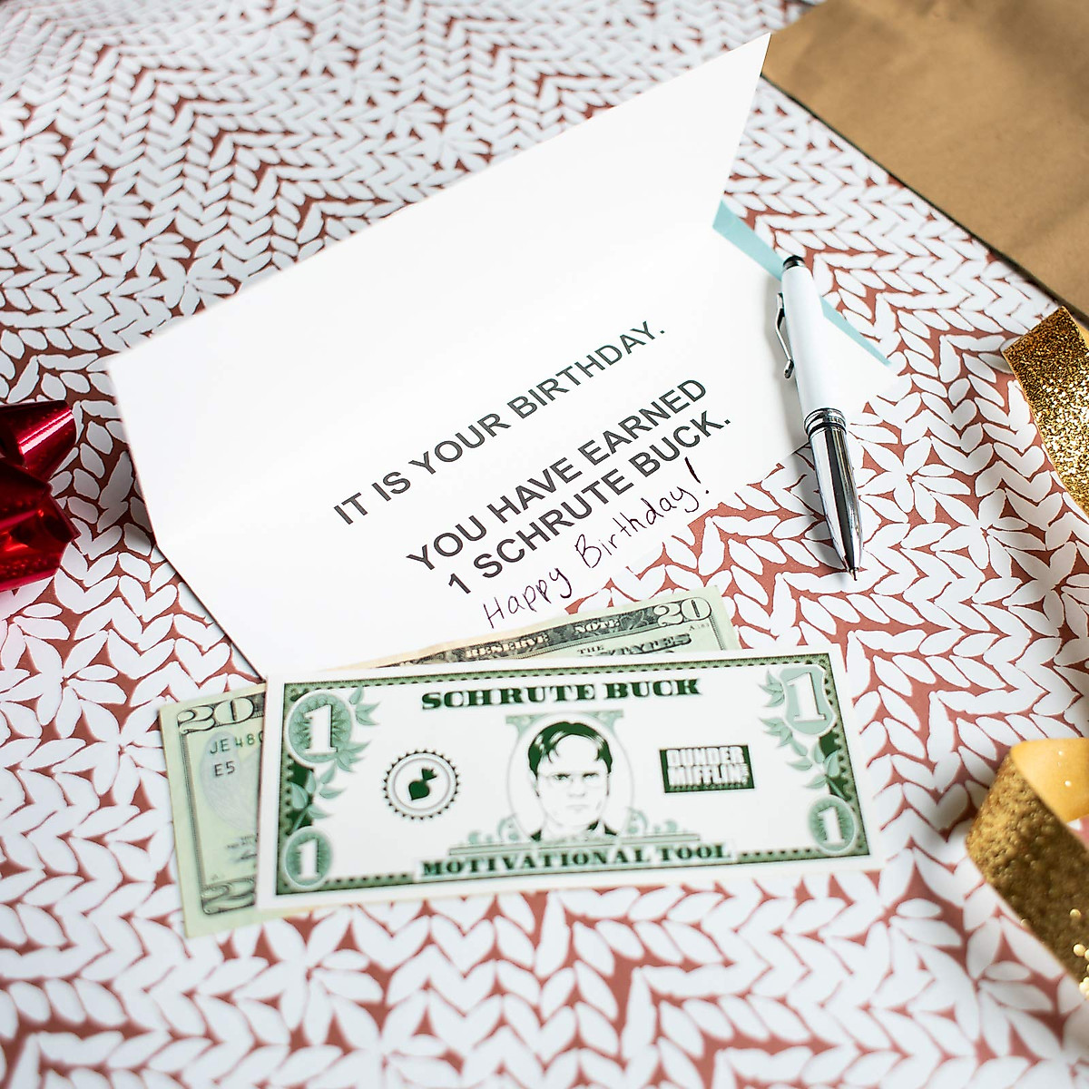 Chillkat Schrute Buck Birthday Card with Sticker, The Office TV Show (1)