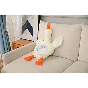 Bestmaple Unisex Adult Kids Lovely Big White Goose Plush Hat Funny Headgear Cosplay Party Photo Hat