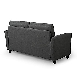 ZINUS Ricardo Loveseat Sofa / Tufted Cushions / Easy, Tool-Free Assembly, Dark Grey