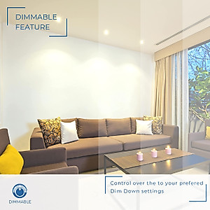 Perlglow 18 Pack 5 inch Slim Ultra-Thin Square Downlight Luminaire, Brushed Nickel, LED Recessed Light Fixtures Dimmable 15W=100W, 1100 Lumens, IC Rated, 5CCT Selectable 2700K|3000K|3500K|4100K|5000K