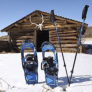 Yukon Charlie's Advanced Snowshoe Kit, 10-inch x 36-inch, Includes Snowshoes, Trekking Poles and Travel Bag