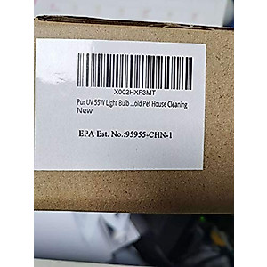 Pur UV 55W Light Bulb Replacement Sanitizer Air Purifier 4 Pins Base 2G11 Household Pet House Cleaning