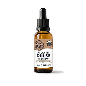 Vimergy USDA Organic Atlantic Dulse Extract, 55 Servings – Raw Liquid Seaweed Dulse Supplement Drops - Alcohol-Free, Vegan & Paleo Friendly (55 ml)