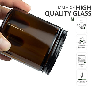 12-Pack of 8 OZ Candle Jars with Lids, Glass Candle Jars for Candle Making and Candle DIY, Empty Candle Container Tins, Food-Grade Material, Modern Design for Home Decor and Organization Decor