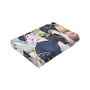 Blanket Jimin Soft and Comfortable Warm Fleece Blanket for Sofa,Office Bed car Camp Couch Cozy Plush Throw Blankets Beach Blankets