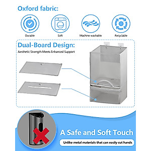 2 in 1 Plastic Bag Holder, Extra Large Grocery Bag Holder, Wall Mount Trash Bag Dispenser Roll Holder, Bag Saver, Garbage Bag Holder Organizer for Home Kitchen Mom Wife Gifts