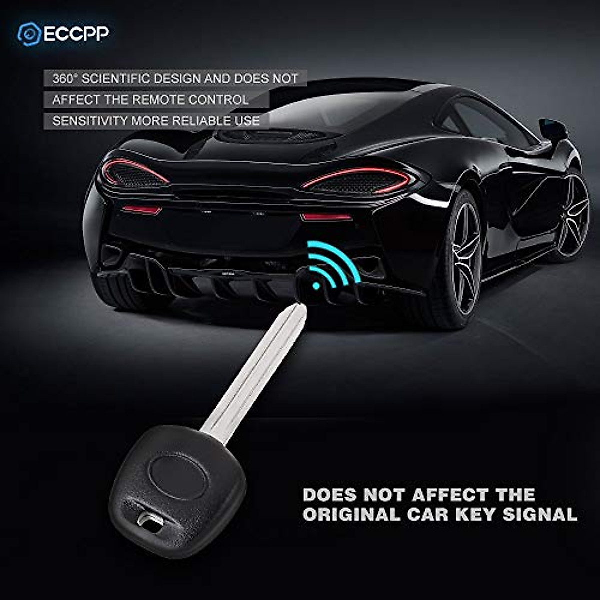 ECCPP 1X Uncut Ignition Key Fob Replacement for 03-11 for Toyota Landcruiser Camry 4 Runner Highlander Sienna Solara Tacoma Avalon Corolla Matrix Rav4 Sequoia Tundra Yaris Venza TOY44DPT 89785-60160C