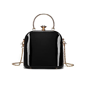 LA TERRE Patent Leather Handbags for Women Top Handle Satchel Purses