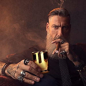 Barbuzzo ORIGINAL 50 CAL SHOT GLASSES, Set of 2, American Owned & Designed, Like Real 50 Caliber Bullet Casings, Shot Glasses Hold 2 Ounces