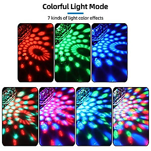 Party Lights, Dj Rave Lights Led Strobe Lights Sound Activated Stage Lights Projected Effect Dancing Lights Remote Control for Birthday Xmas Wedding Bar Kids Christmas-1 Pack