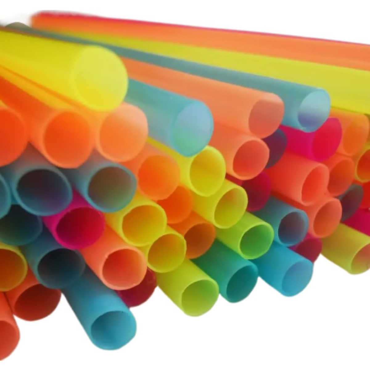 Cocktail Bar Straws for Drinks - 5 Inch Coffee & Cocktail Stirrers Straws - Plastic Drink Stirrers - Short Coffee Stir Straws Disposable Sip Stir Straws - Mini Cocktail Straws (Neon - 300 Straws)