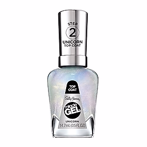 Sally Hansen Miracle Gel™, Unicorn Top Coat, Long Lasting, Gel-Like Formula, No UV Lamp Needed, Glitter Nail Polish