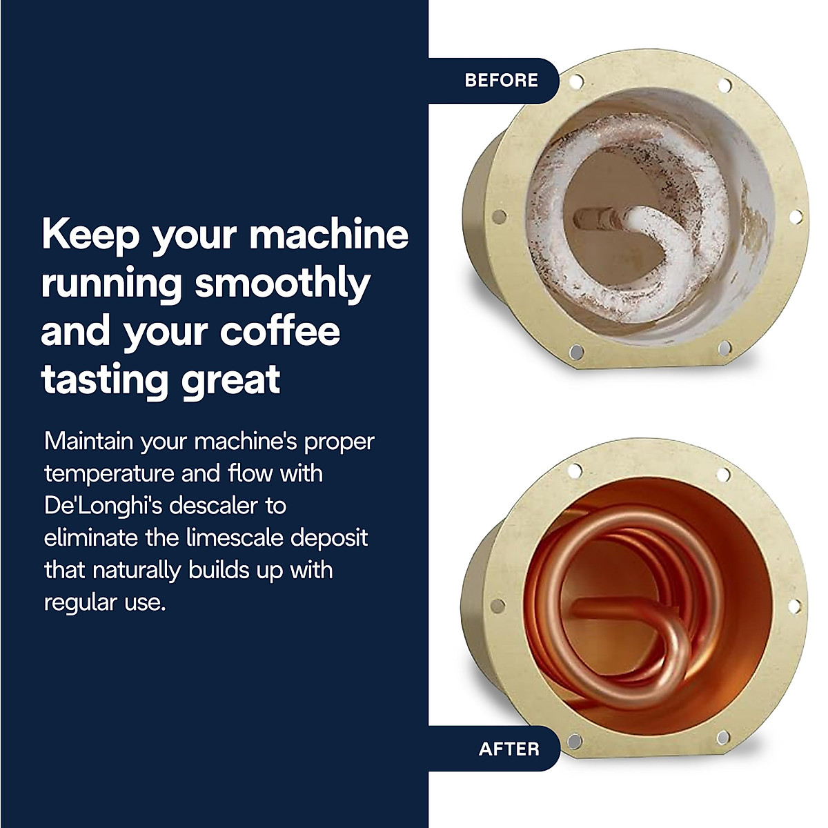 De'Longhi EcoDecalk Descaler, Eco-Friendly Universal Descaling Solution for Coffee & Espresso Machines, 16.90 oz (5 uses)