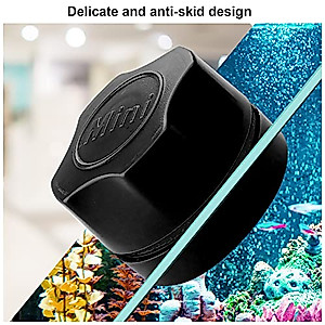 Lychee Mini Magnetic Algae Scraper Fish Tank Glass Scrubber, Aquarium Cleaning Brush (Black)