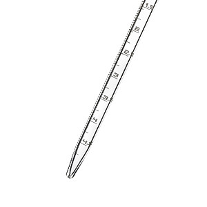 EISCO Serological Pipette, 5ml - Class A, Tolerance ±0.030ml - White Graduations - Color Code, Red - Calibrated for Delivery to Jet - Borosilicate Glass