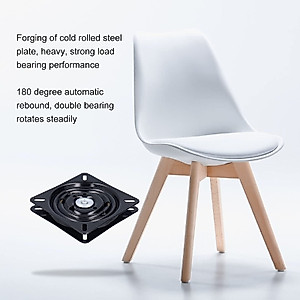 Stool Rotating Base Square Swivel Replacement, Smoothly and Quietly, High Hardness Dual Bearings Run Ball Bearing Swivel Plate, Swivel Seat Base, 7 Inch for Recliner Chair and Bar Stool