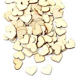 Andaz Press Wooden Heart Confetti,100-Pack, Wood Confetti Hearts for Wedding Bridal Shower Confetti For Tables Baby Shower Rustic Outdoor Kraft Brown Theme Colored Party Supplies
