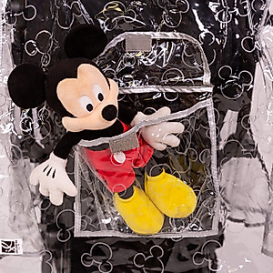 Disney Baby by J.L. Childress Universal Stroller Rain Cover - Disney Stroller Accessory - Disney World Travel Essential - Mickey Mouse Pattern - Storage Pocket - Clear/Silver