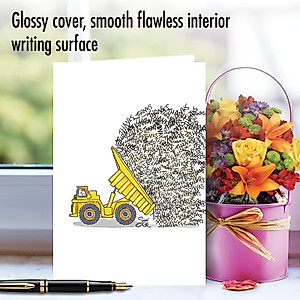 NobleWorks, Funny Thank You Paper Card with 5 x 7 Inch Envelope (1 Card) Gratitude Dump C10861TYG