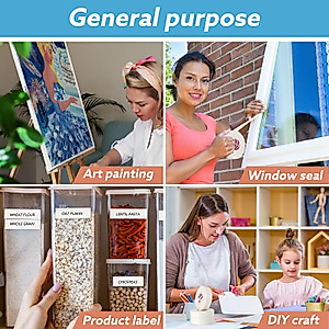 Fyguard 3 Pack Beige White Masking Tape 1 Inch Wide Masking Tape Bulk, Multi-Surface Masking Tape for Labeling Sealing Art Crafts, Home Use(165 Total Yards)