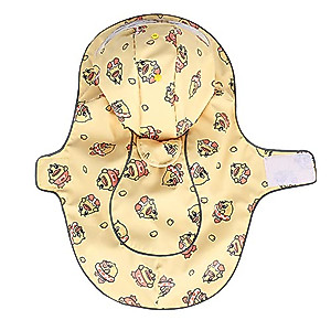 UVTQSSP Reflective Dog Raincoat with Adjustable Hooded and Hook & Loop, Waterproof Slicker, Lightweight Rain Poncho Pattern Dog Jacket for Size Small and Large Puppies Yellow M