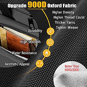 Cooler Bag for Women Men, 10mm Thick 30 Can (20L) Insulated Soft Lunch Bag Portable Cooling Tote Bag - Reusable Lunch Box for Office Work Picnic Beach Travel (Black)