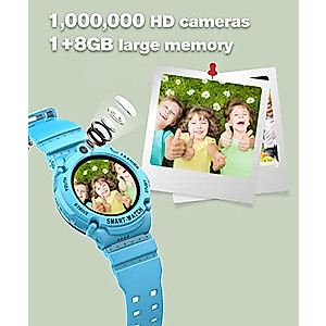 PTHTECHUS Kids Smart Watch with SIM Card, 4G GPS Tracker Watch for Kids, Combines Phone Video Voice and Wi-Fi Call, Wrist Watch Suitable for 8-16 Boys Girls Birthday Gifts